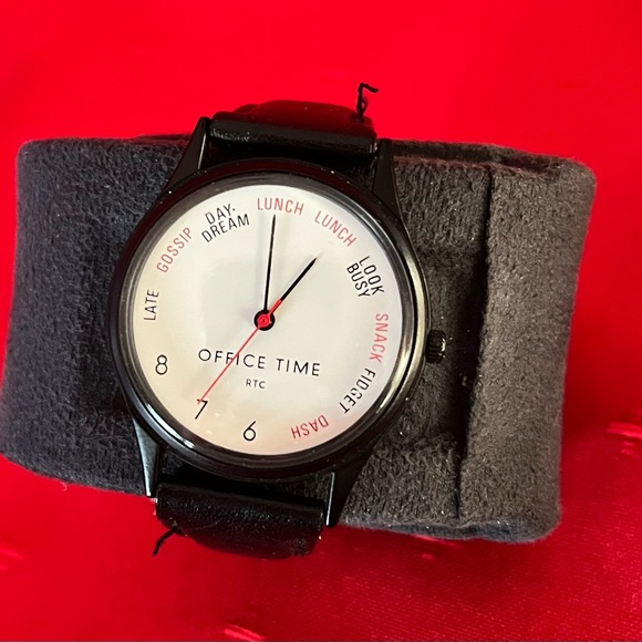 Accessories | Vintage Vp Art Black And White Office Time Watch | Poshmark